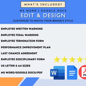 Employee Disciplinary Forms Employee Performance Review Performance ...