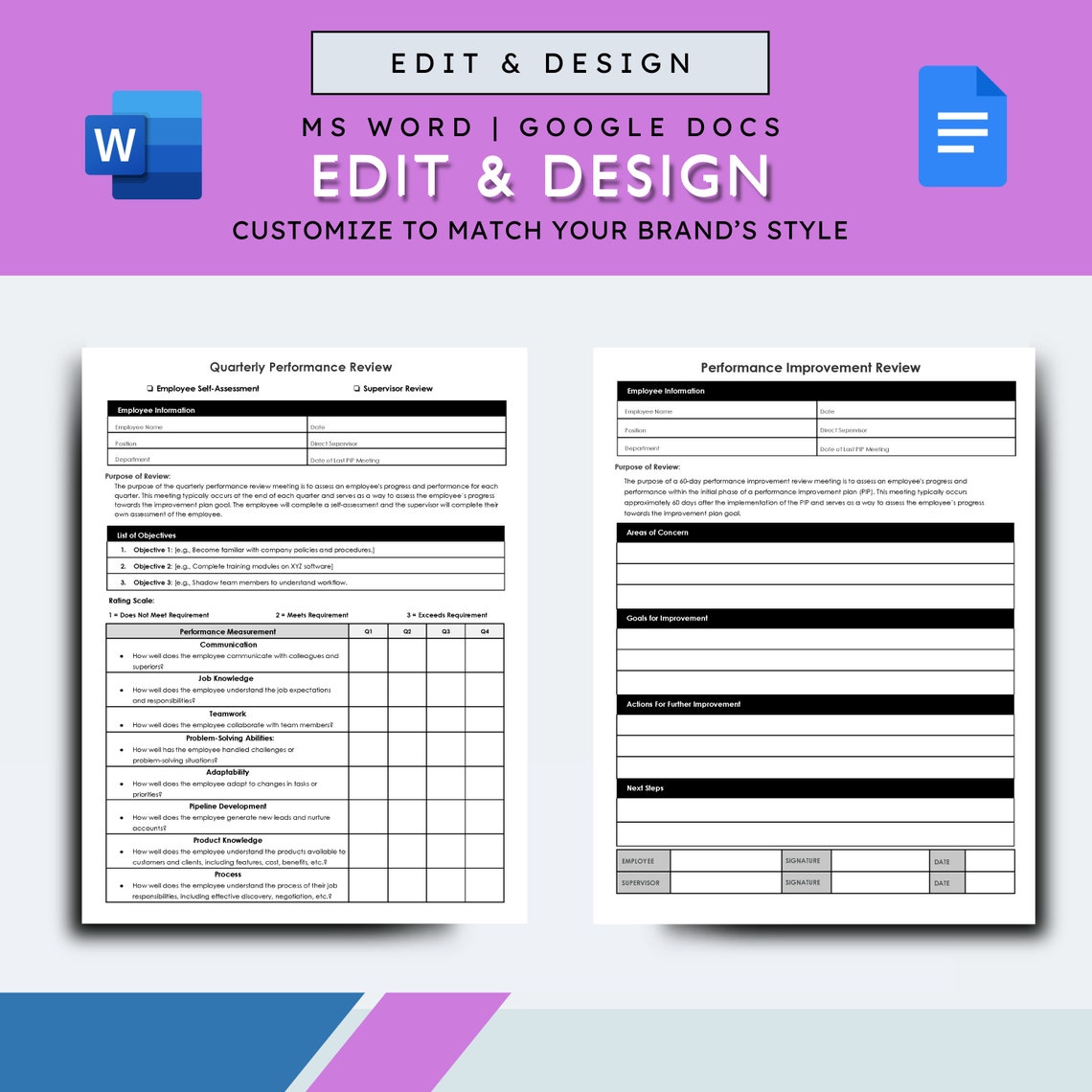 Quarterly Performance Review Annual Performance Review Performance ...