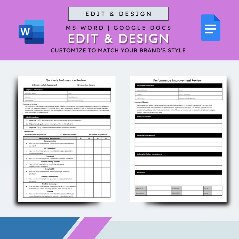 Quarterly Performance Review Annual Performance Review Performance ...
