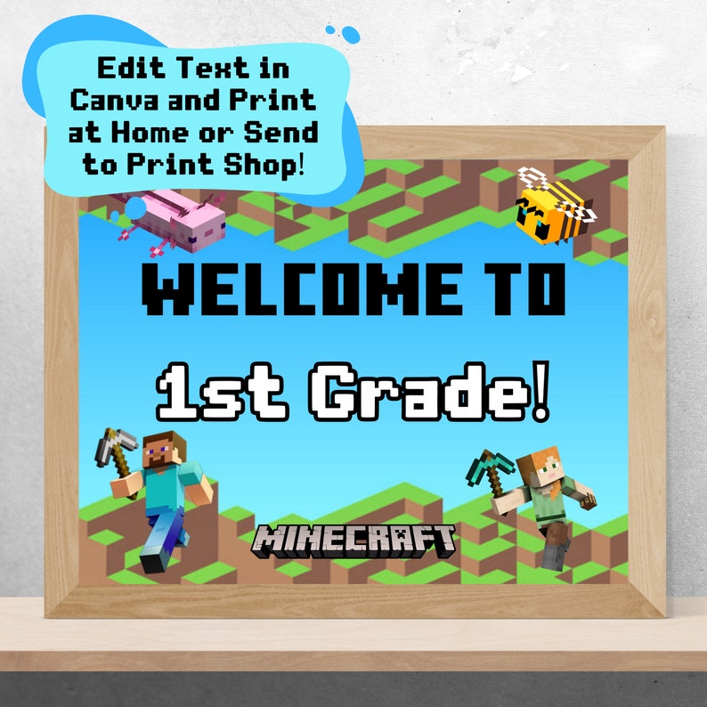 Minecraft Poster Minecraft Classroom Minecraft Poster Minecraft ...