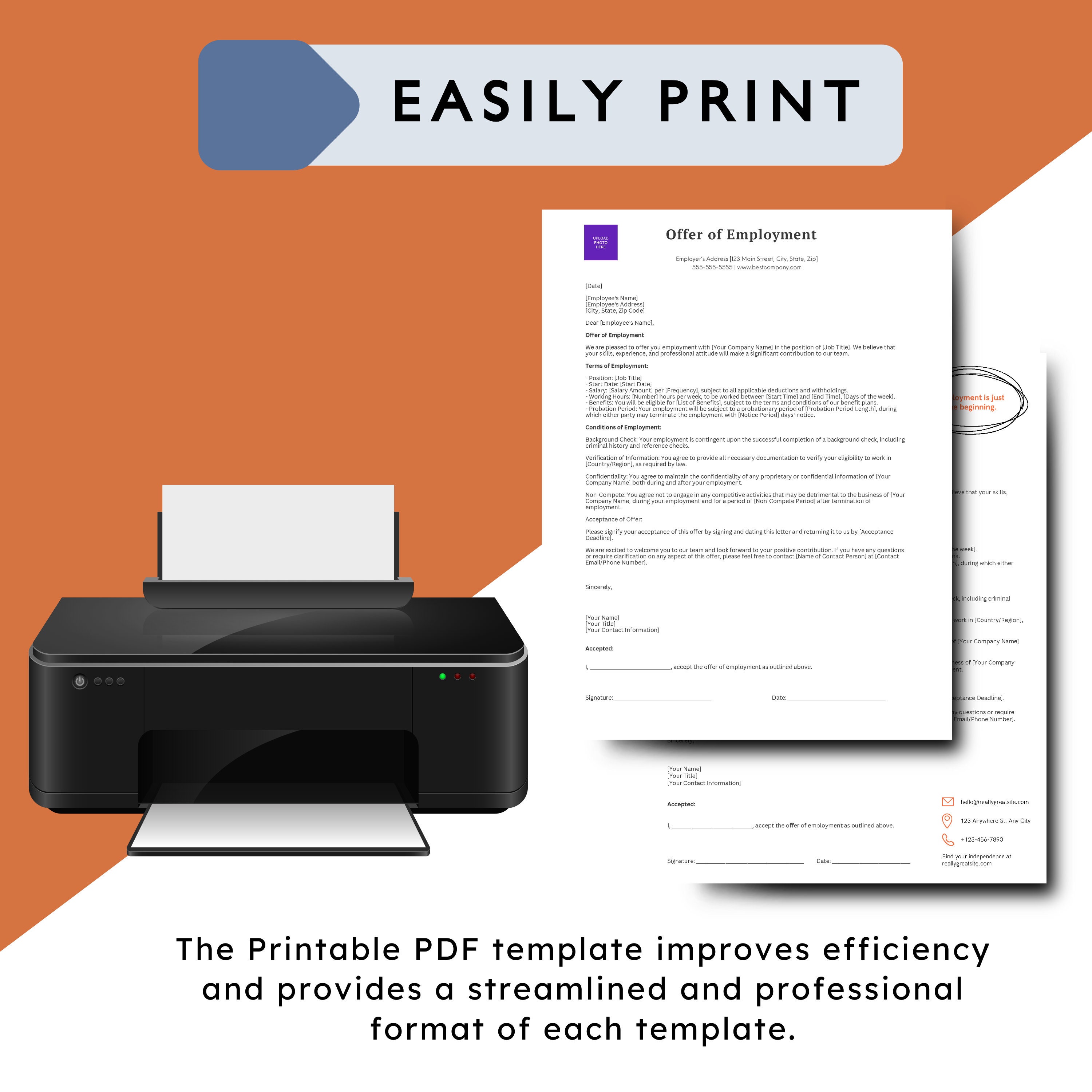 Job Offer Letter Offer Letter Template Job Offer Template Employment ...