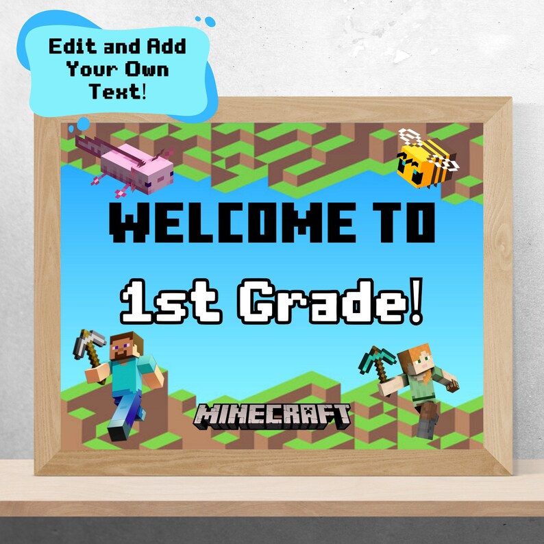 Minecraft Poster Minecraft Classroom Minecraft Poster Minecraft ...