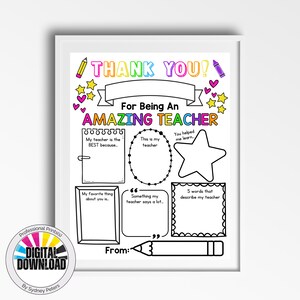 Teacher Appreciation Week Thank You Printable Teacher Appreciation Gift ...