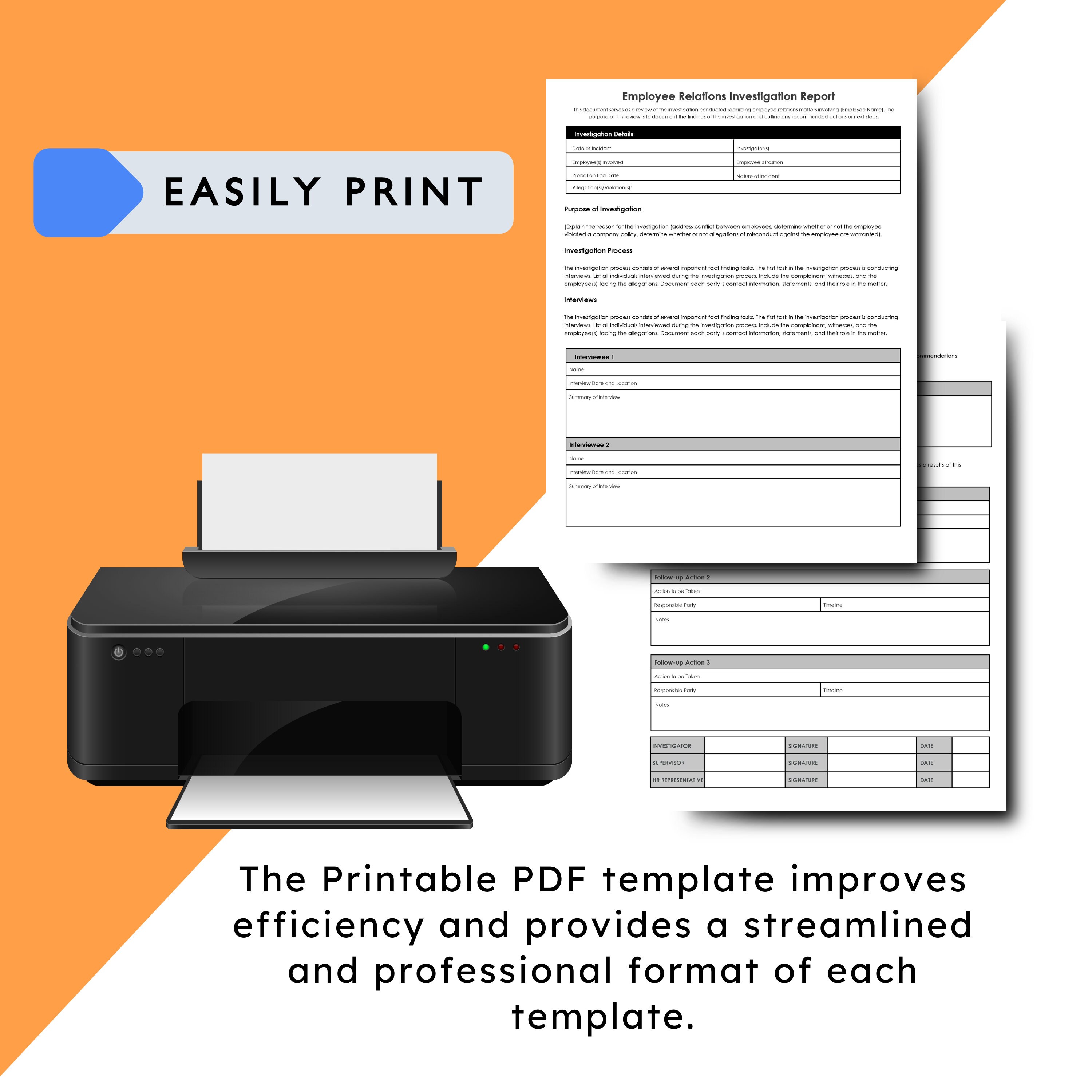 Employee Relations Investigation Employee Disciplinary Forms Employee ...