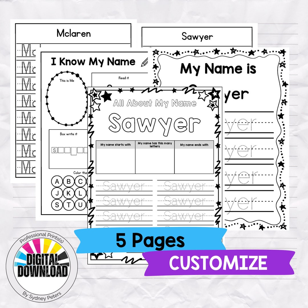 Name Tracing Worksheet Kindergarten Practice Sheets Prek Worksheets ...