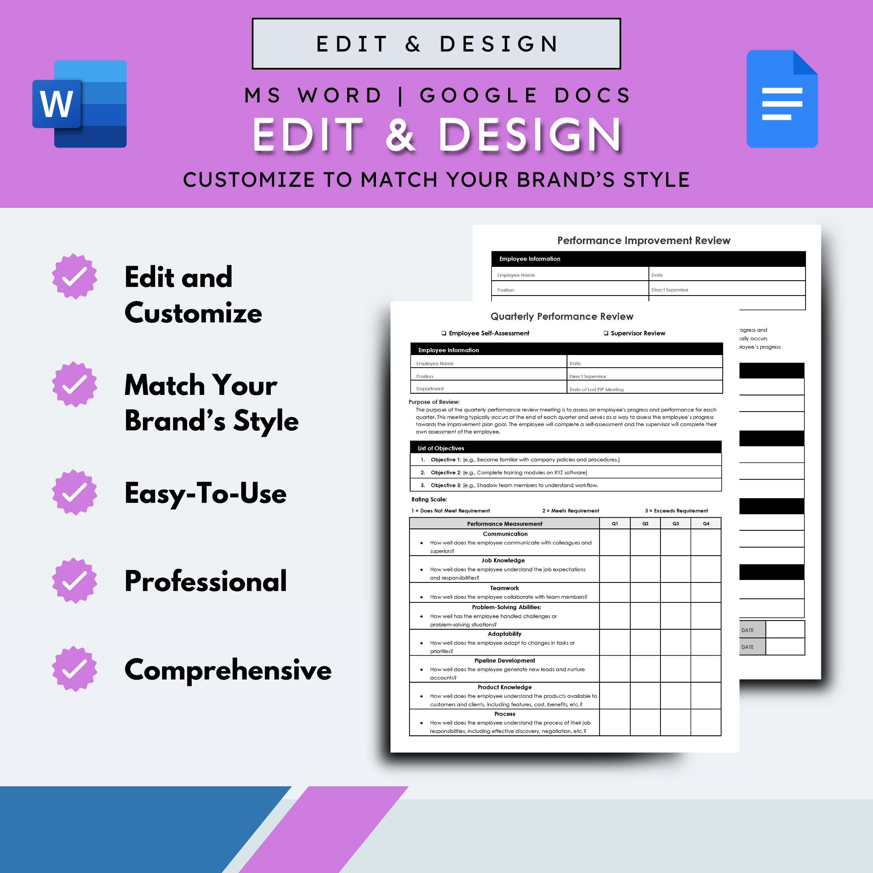 Quarterly Performance Review Annual Performance Review Performance ...