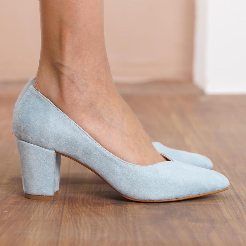 Baby Blue Formal Shoes - Etsy