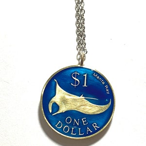 One Pendant of the Federated States of Micronesia Coin , Manta Ray ...