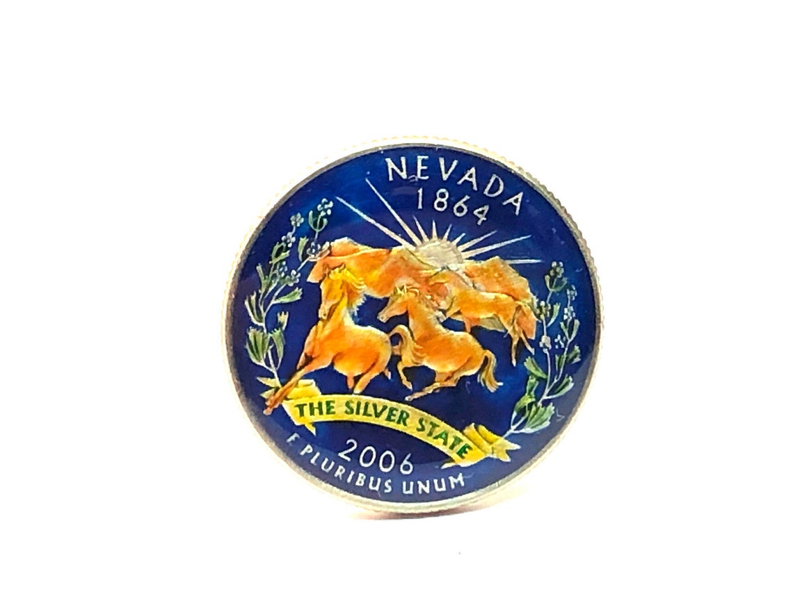 USA Quarter coin cufflinks Nevada State 24mm | Etsy