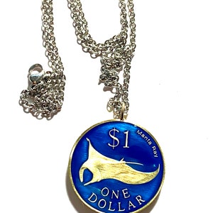 One Pendant of the Federated States of Micronesia Coin , Manta Ray ...