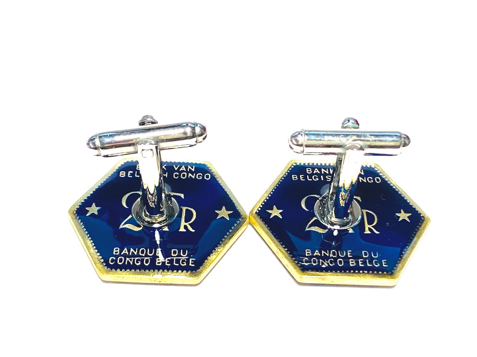 1943 Belgian Congo Coin Cufflinks 2 Franc Elephant RARE & NICE - Etsy