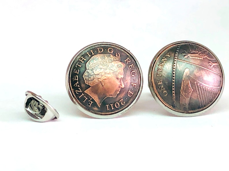 Domed Shape Head and Tail One Pair of UK British Coin One | Etsy