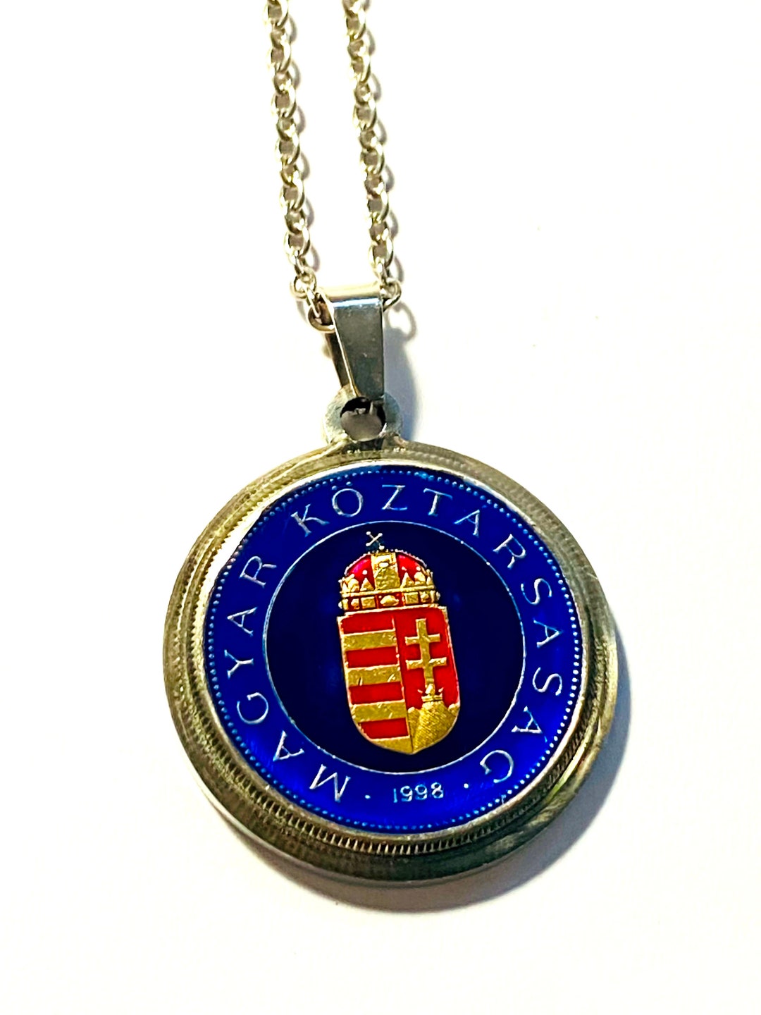 Pendant or Keychain Hungary Coin , 100 Forint , the Hungarian Coat of ...