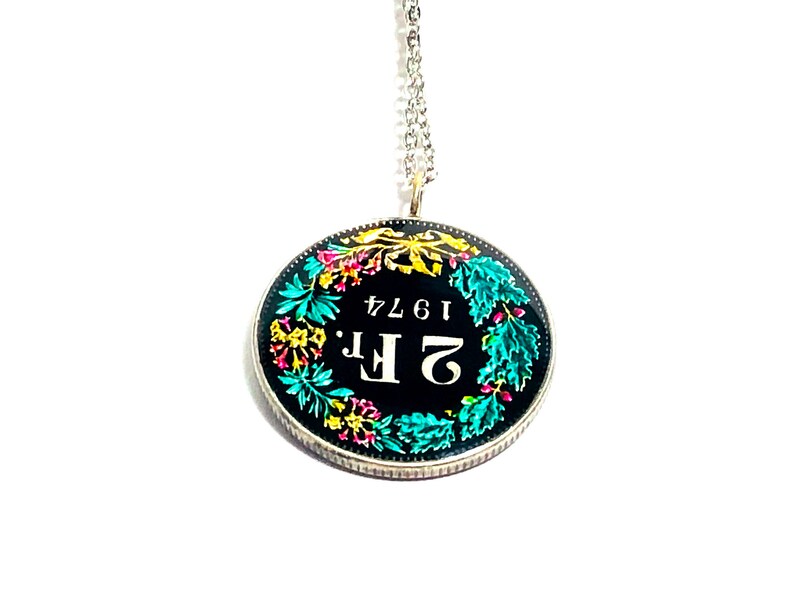 Switzerland Coin Pendant Helvetia 1968 1969 1970 1971 1972 - Etsy