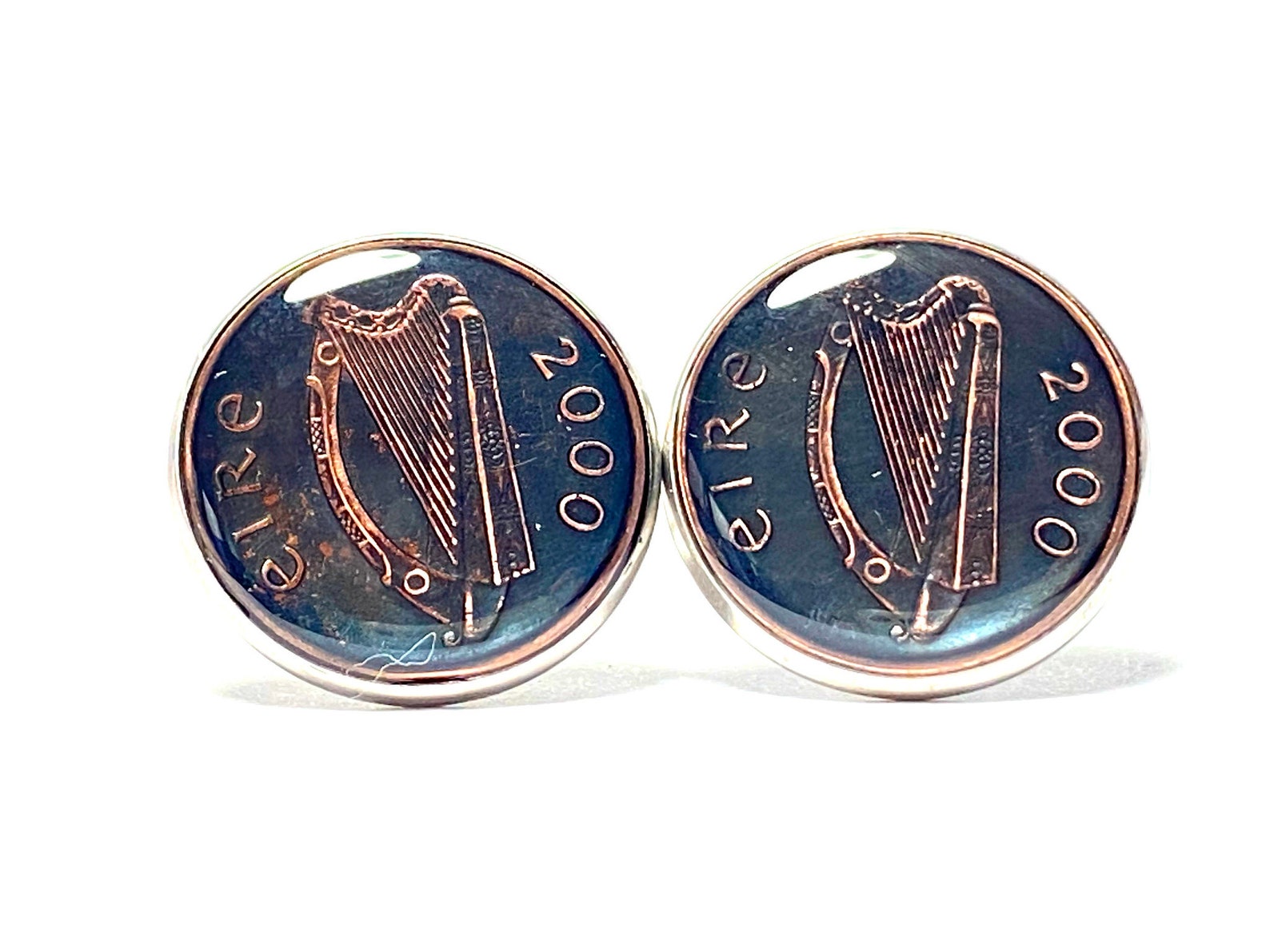 20mm Ireland Coin Cufflinks Harp One Pence 1971 1974 1975 1976 - Etsy