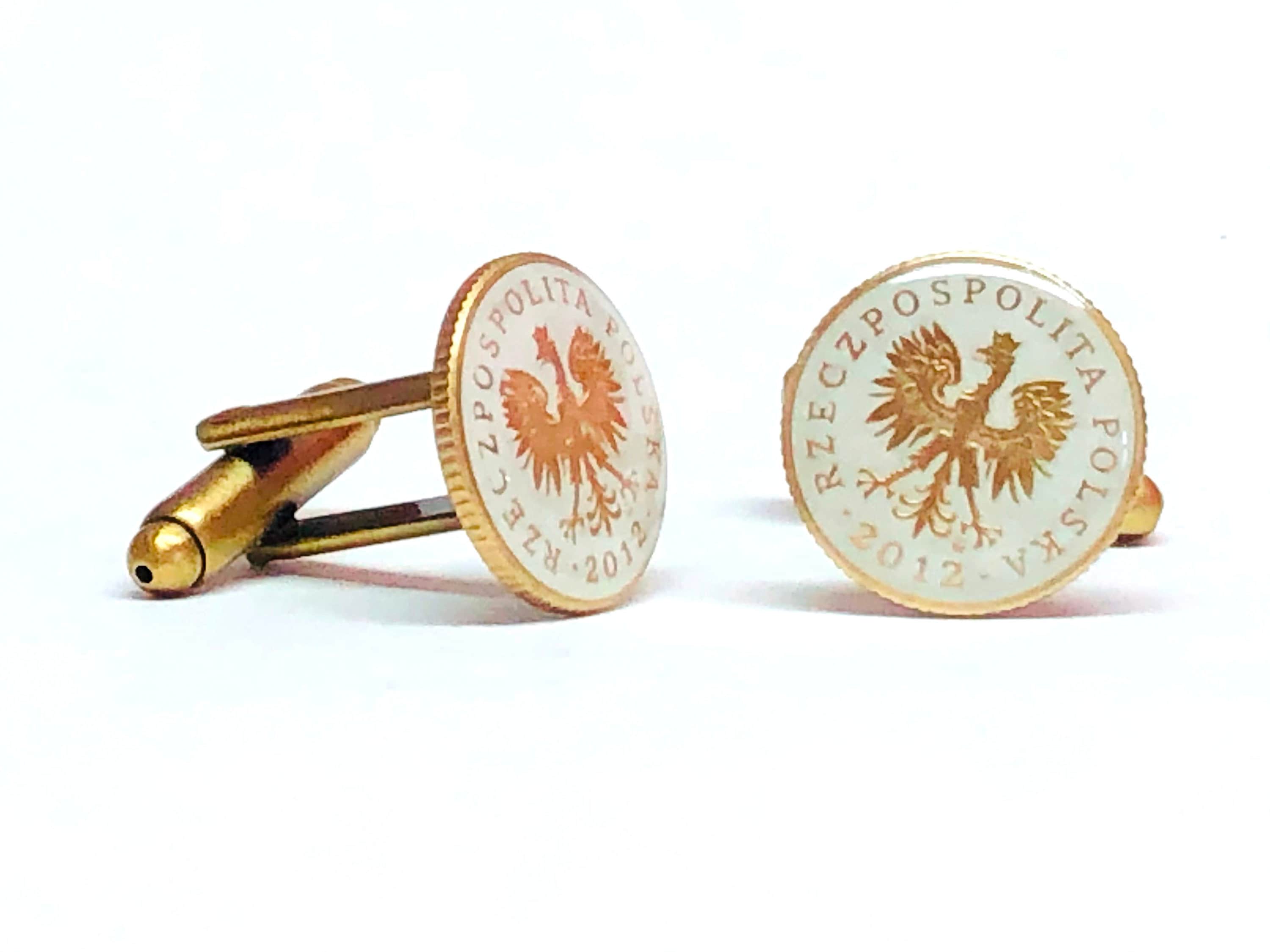 Poland coin cufflinks 15mm. spinki do mankietów | Etsy