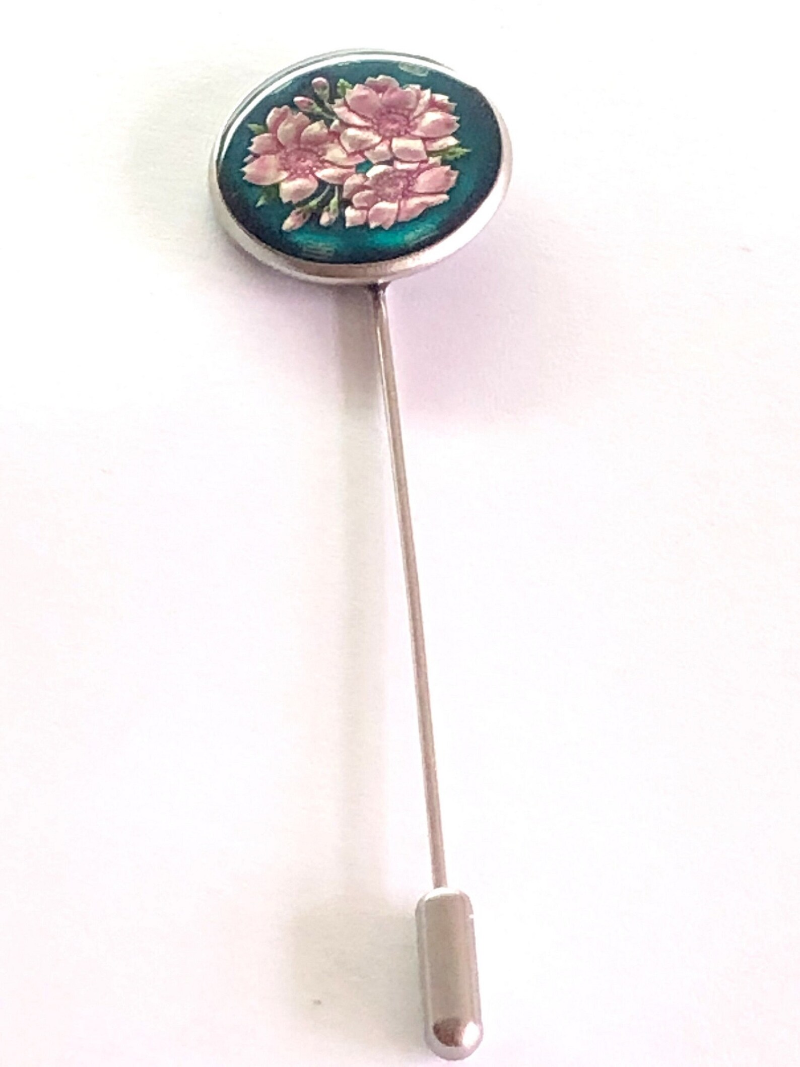 Lapel Pins Stick Pin Japan Enameled Coin Sakula Flower Cherry | Etsy