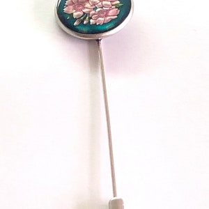 Lapel Pins Stick Pin Japan Enameled Coin 100 Yen Sakula Flower Cherry ...