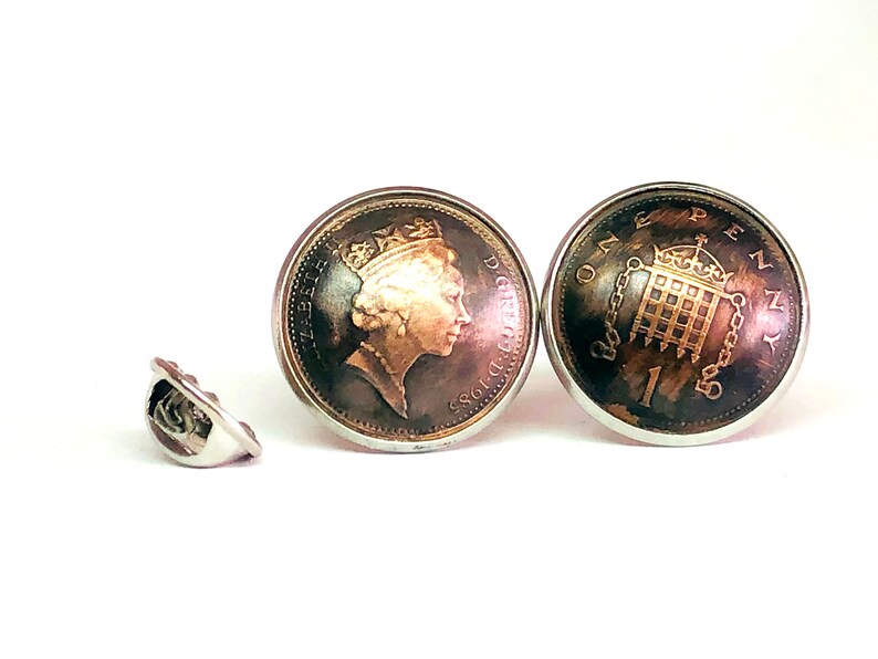 Domed Shape Head and Tail One Pair of UK British Coin One | Etsy