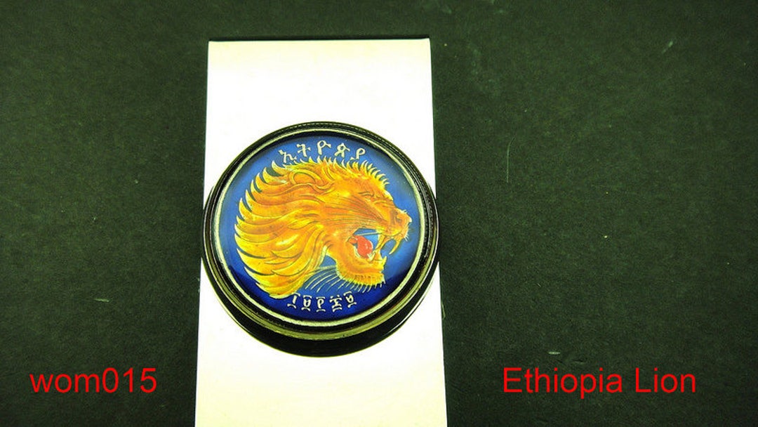 Money Clip Ethiopia Coin Lion Head Enameled - Etsy