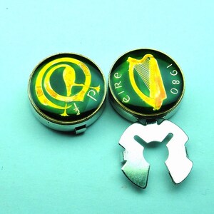 Button Covers Ireland Coin 1/2 Penny Harp and Stylized Bird 17mm - Etsy