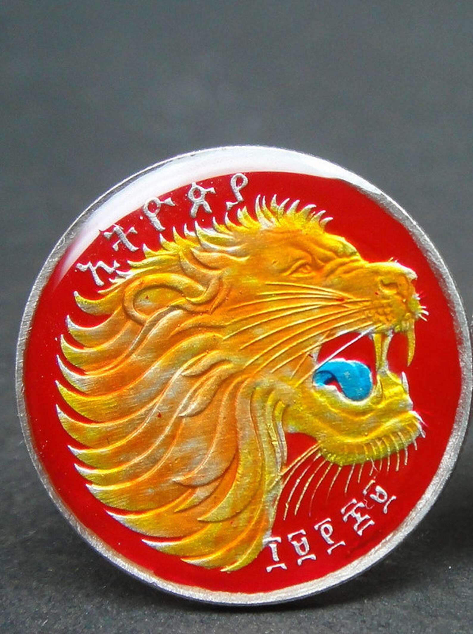 Money Clip Ethiopia Coin Lion Head Enameled - Etsy