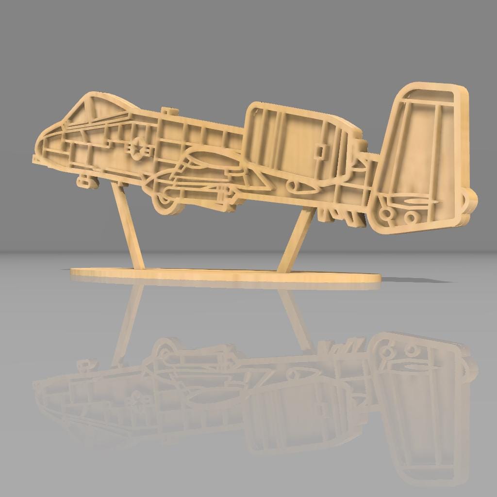 A-10 Thunderbolt, Laser Cut, Svg, Vector, Dxf, Dwg, Ai, Jpg, Png - Etsy