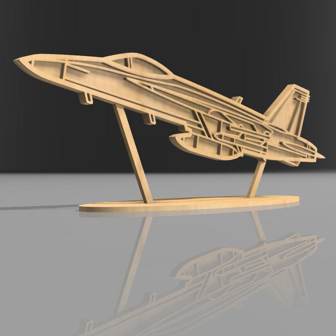 F-18 Hornet, Laser Cut, Svg, Vector, Dxf, Dwg, Ai, Jpg, Png - Etsy