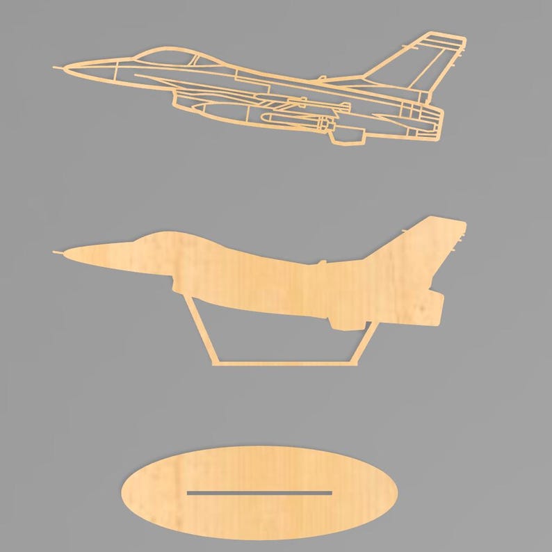 F-16 Falcon, Laser Cut, Svg, Vector, Dxf, Dwg, Ai, Jpg, Png - Etsy