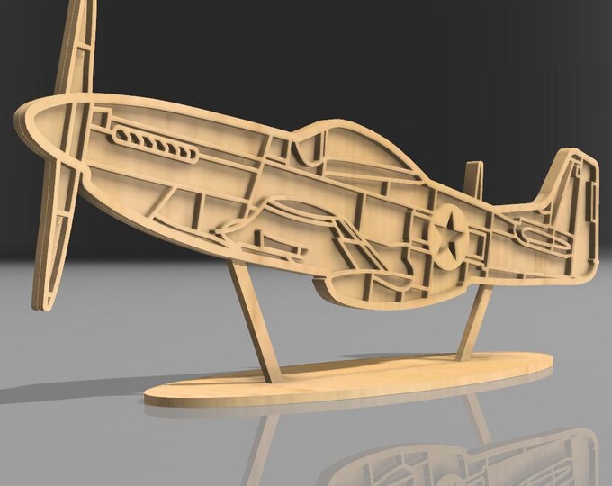 P-51 Mustang, Laser Cut, Svg, Vector, Dxf, Dwg, Ai, Jpg, Png - Etsy