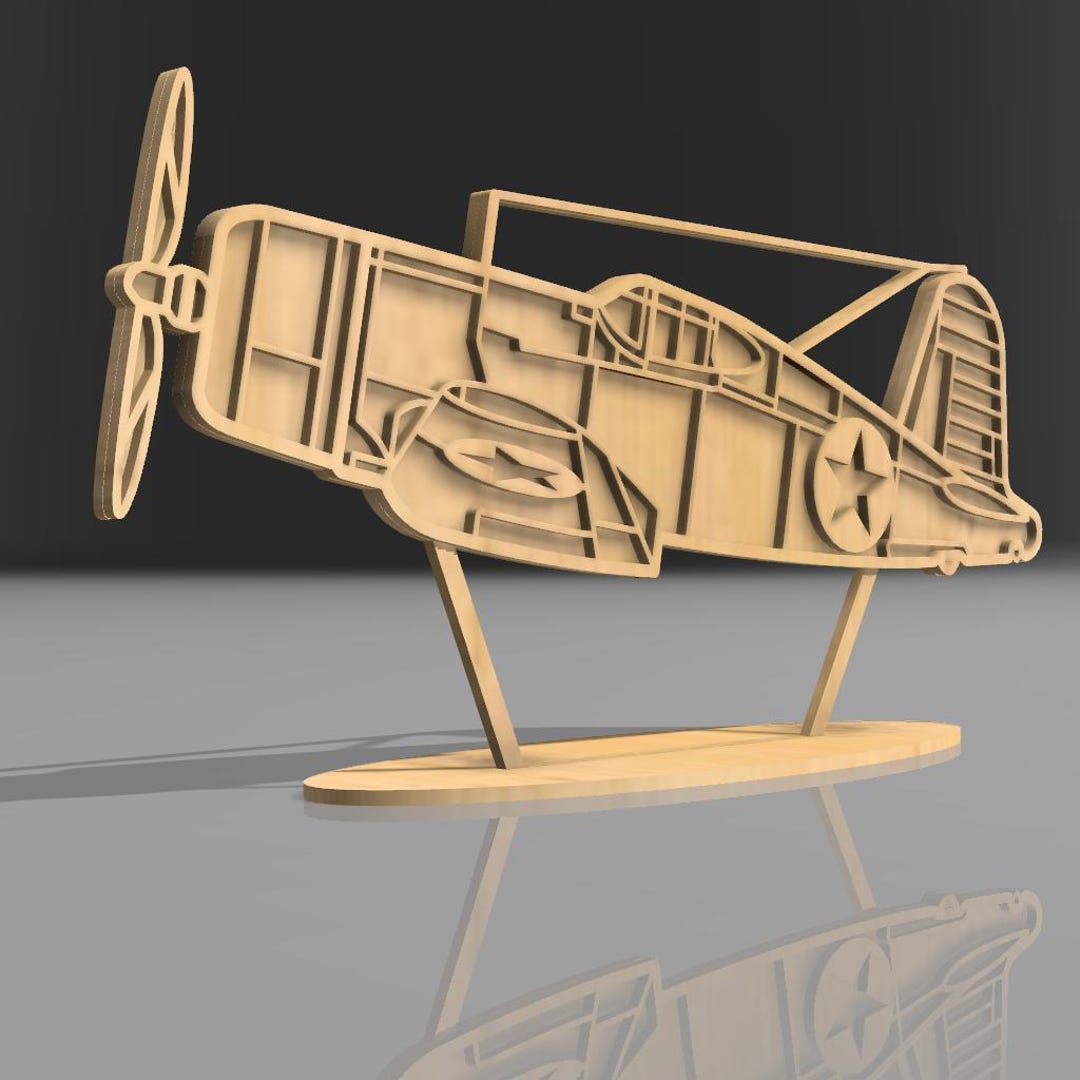 F4U Corsair, Laser Cut, Svg, Vector, Dxf, Dwg, Ai, Jpg, Png - Etsy