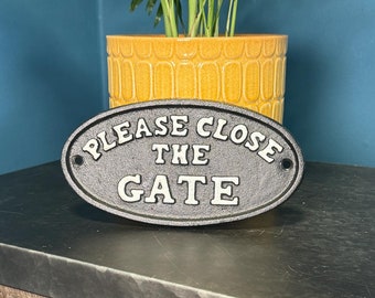Cast Iron Garden Sign - Etsy UK
