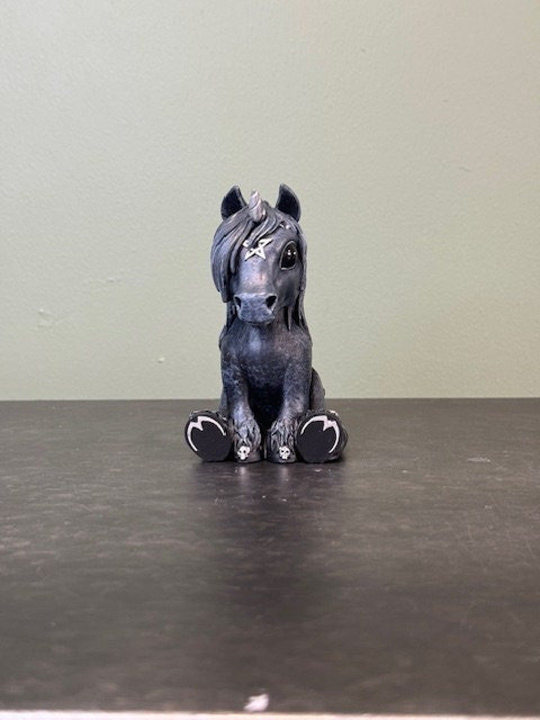 Ursula the Unicorn | Cutie Resin Ornament | Gothic Style Baby Unicorn ...