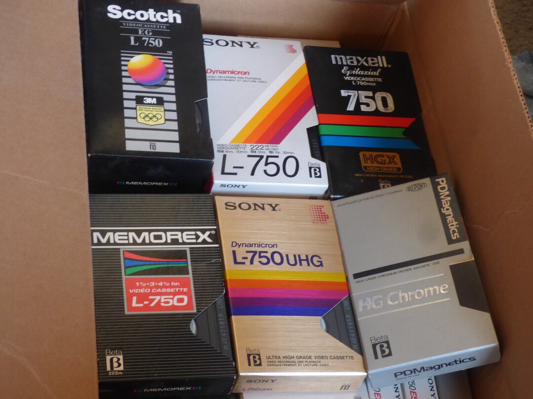 Vintage 1980s Lot of 47 Recorded Beta Tapes Sold as Used Blank Betamax ...