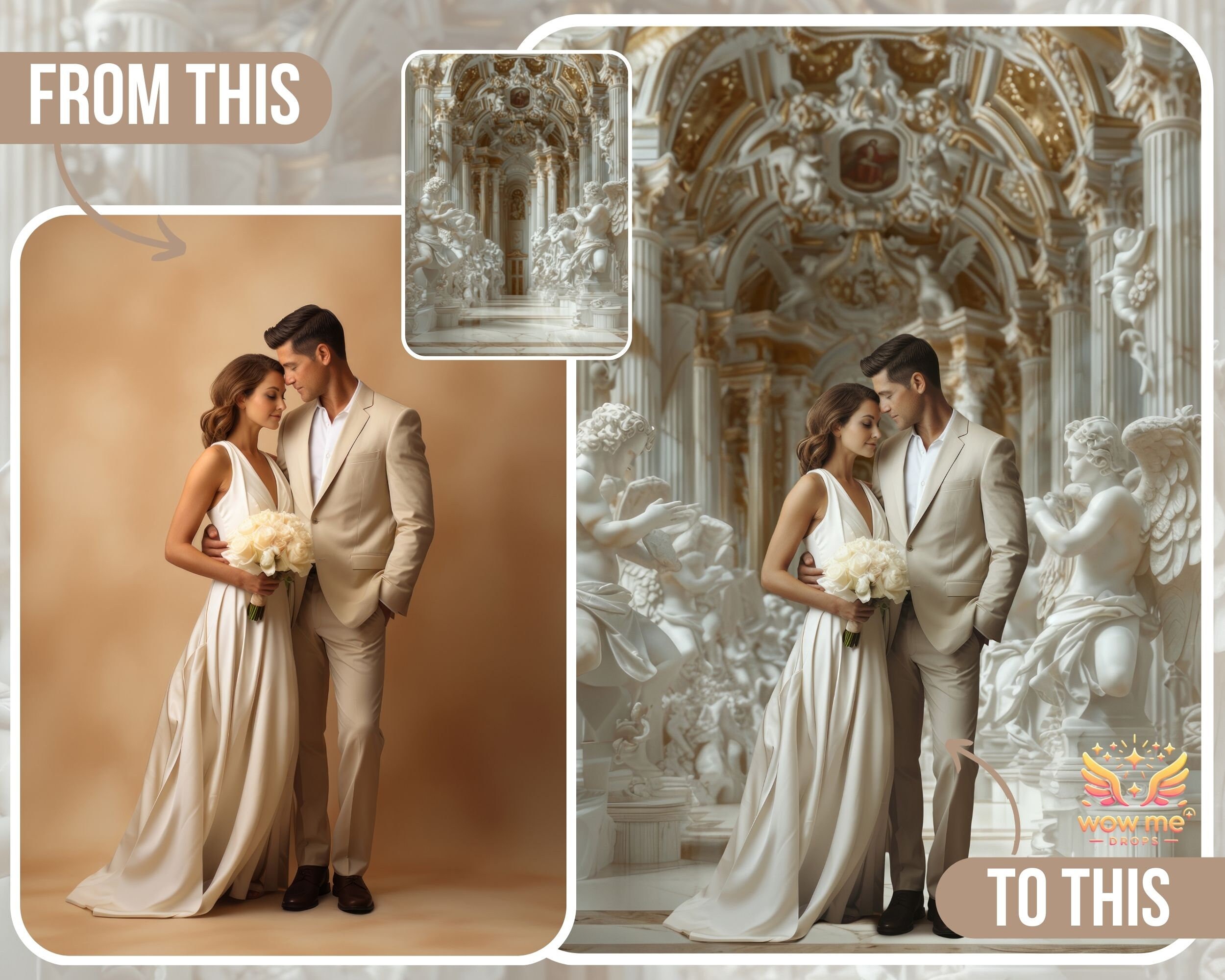 Renaissance Church Digital Backdrops: Photography Overlays (digital ...