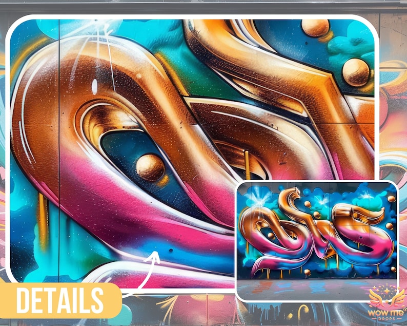 20 Wall Graffiti Digital Backdrop for Portrait Photography, Street Art ...