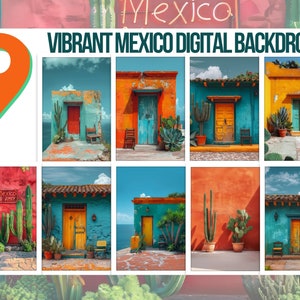 Sunny Mexico Photography Backdrops: Vibrant Outdoor Scenes (digital ...