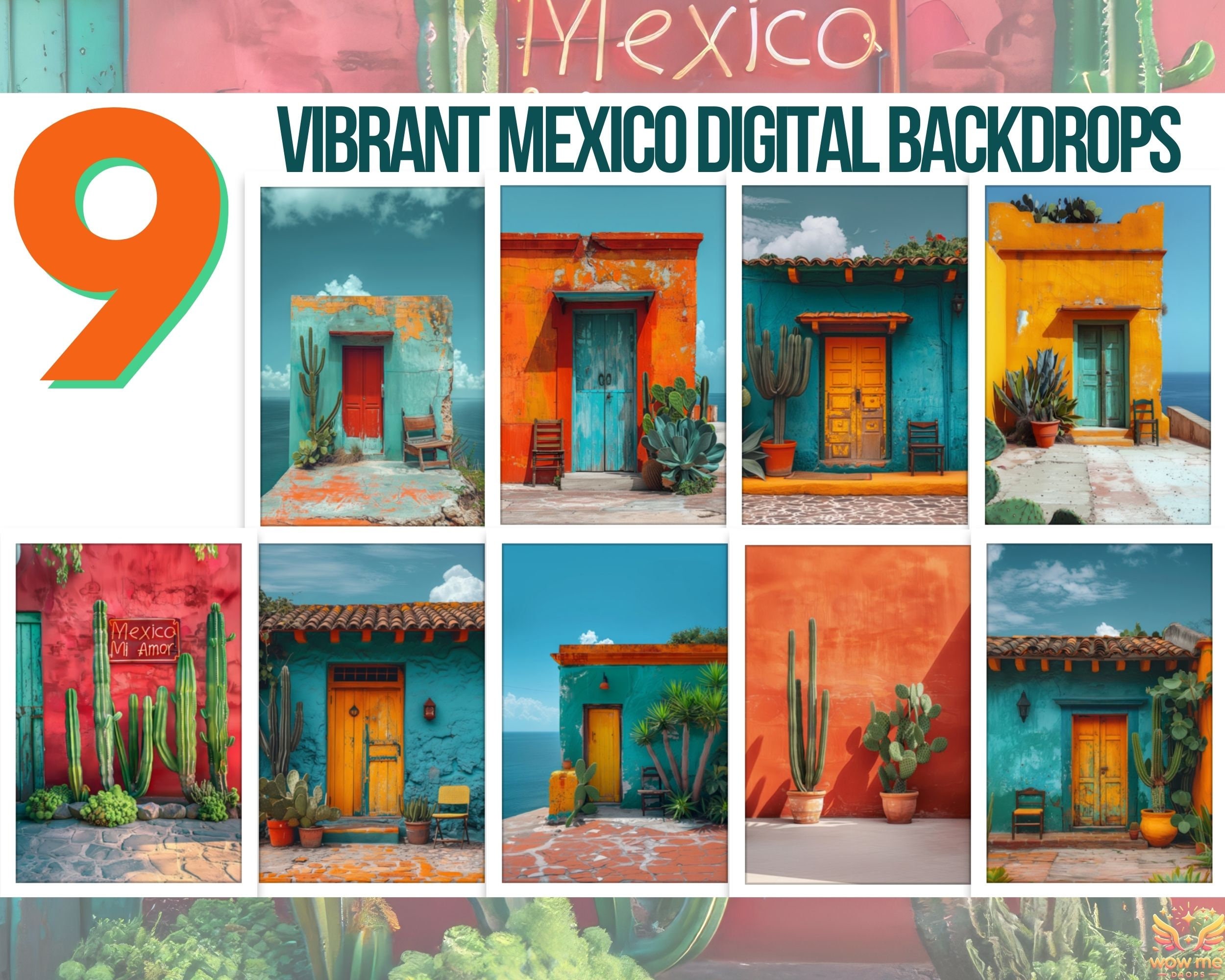 Sunny Mexico Photography Backdrops: Vibrant Outdoor Scenes (digital ...