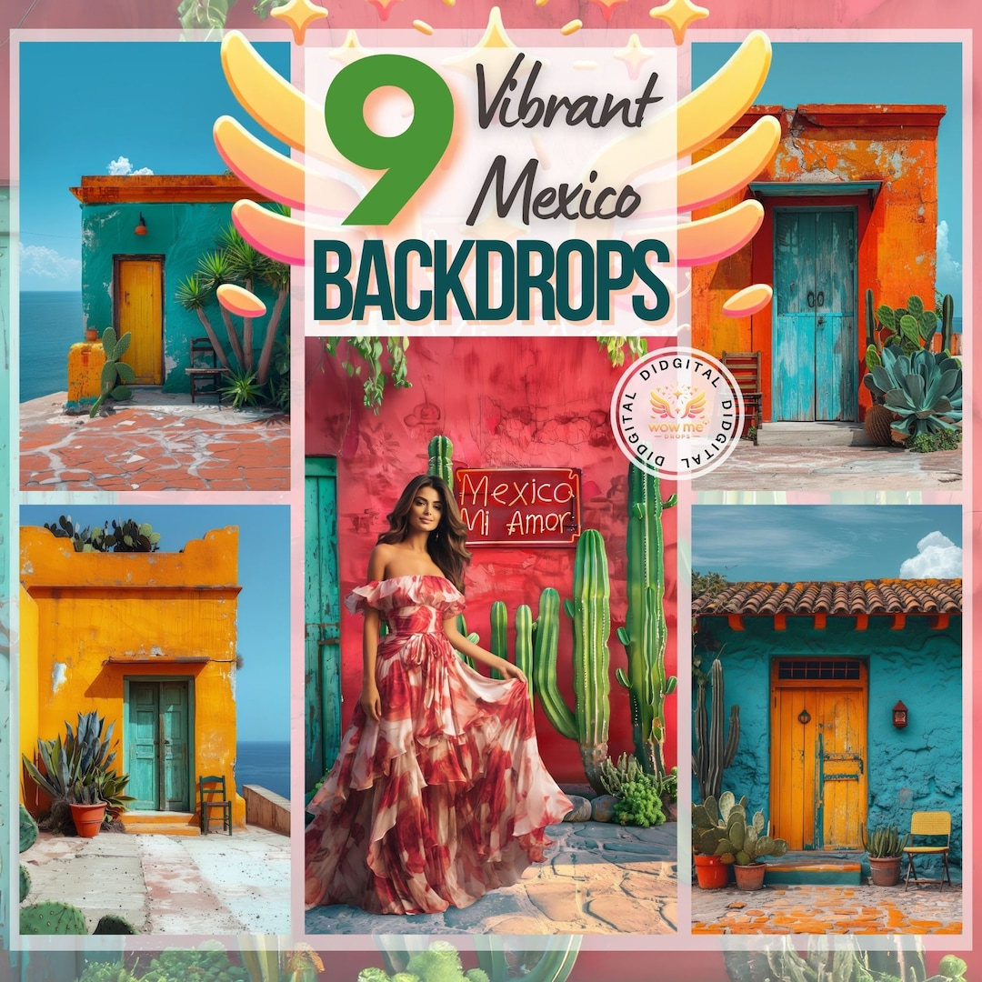 Sunny Mexico Photography Backdrops: Vibrant Outdoor Scenes (digital ...