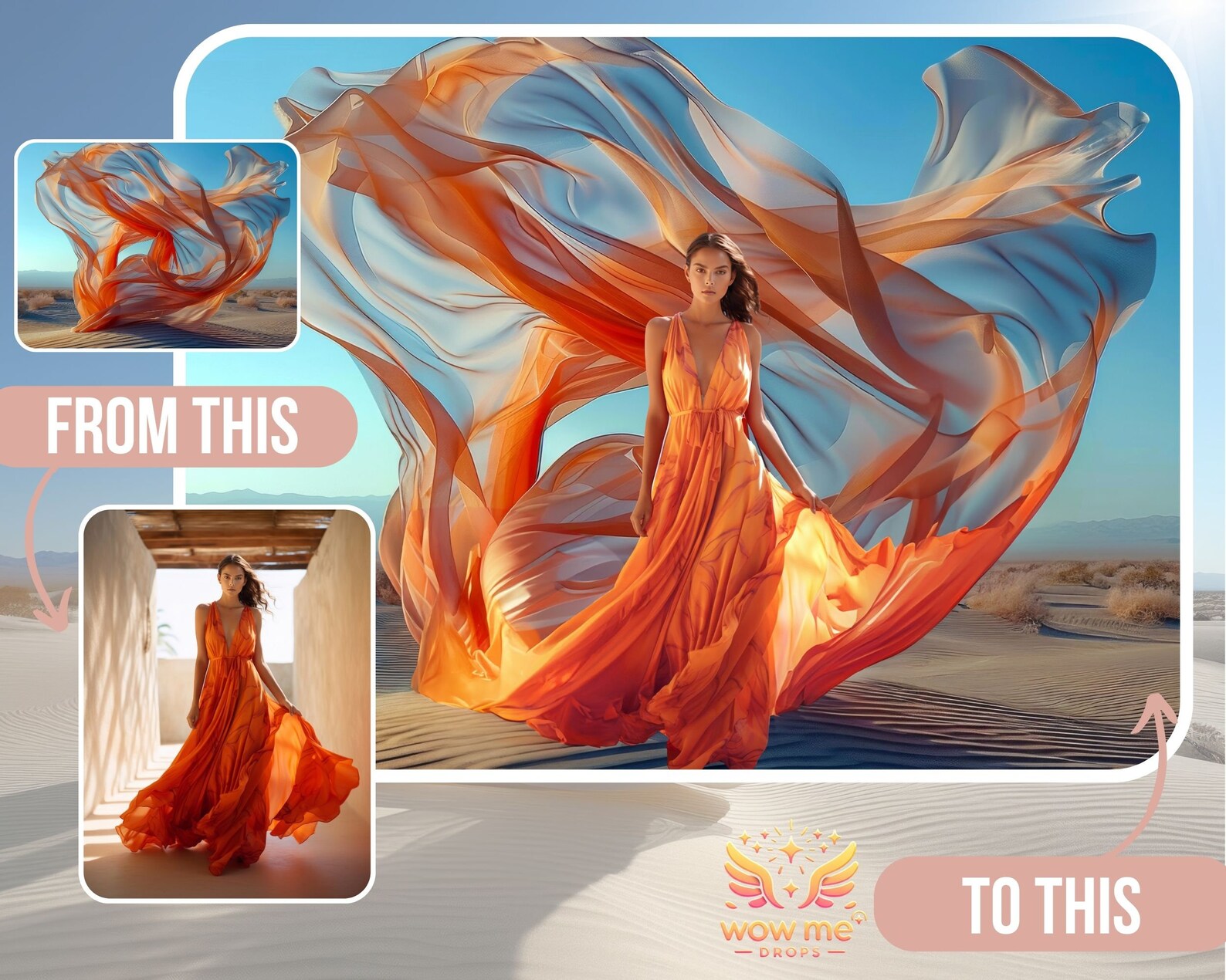 25 Flowing Fabric Digital Backdrop Overlays, Flying Silk Backgrounds ...