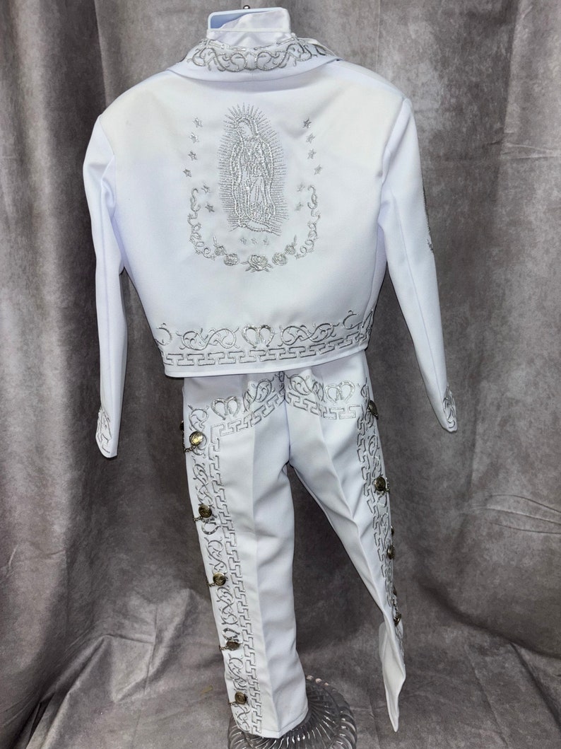Virgin Mary Charro Outfit White With Silver Accent Boy Charro Outfit ...