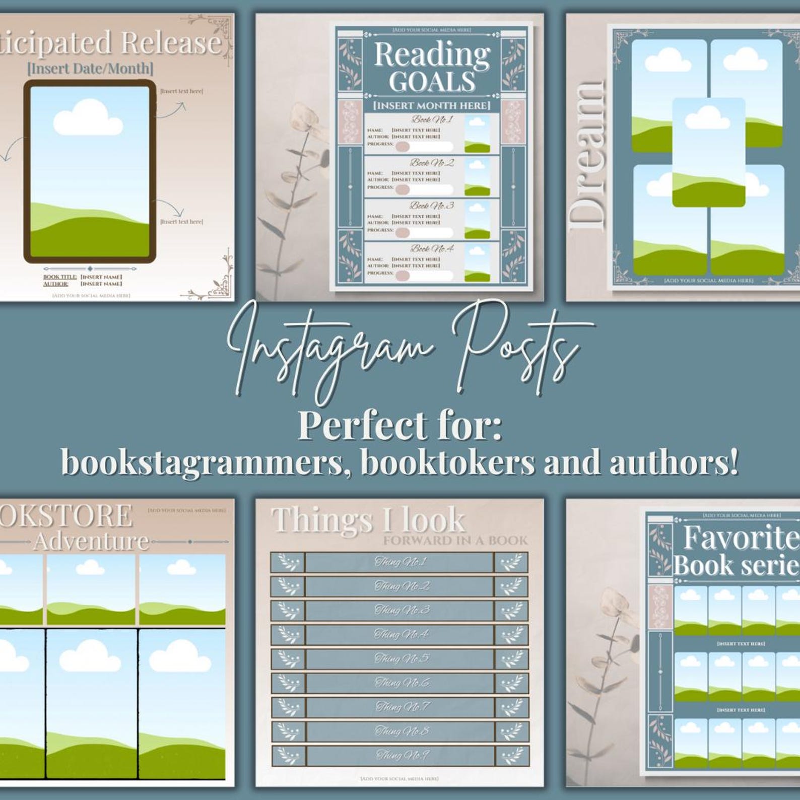 Canva Template Bundle - Book Review - for Booktokers & Bookstagrammers ...