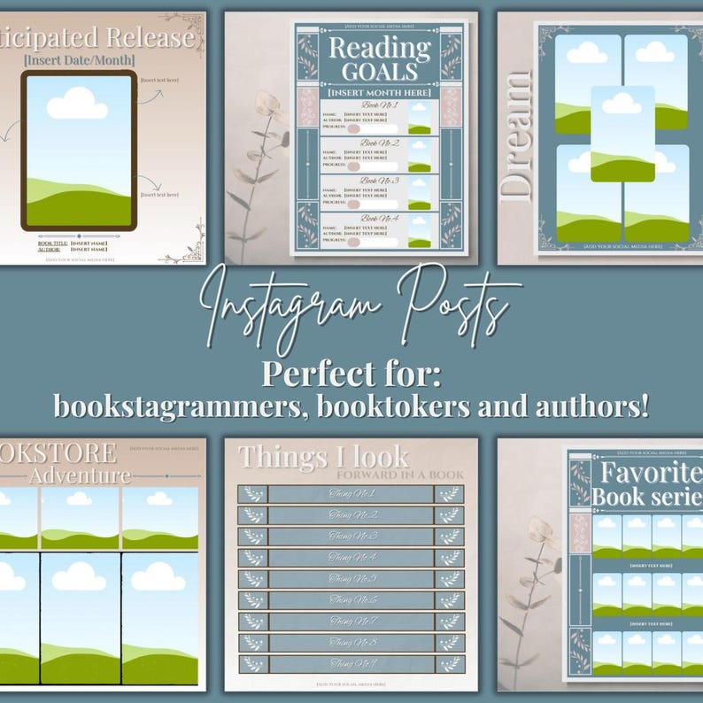 Canva Template Bundle - Book Review - for Booktokers & Bookstagrammers ...