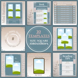 Canva Template Bundle - Book Review - for Booktokers & Bookstagrammers ...