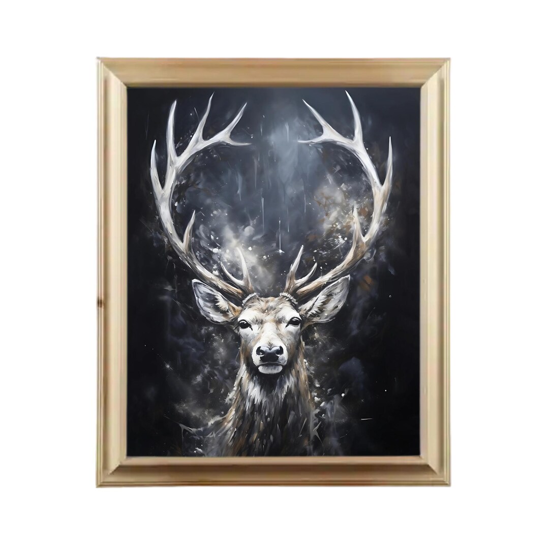 Deer, Buck, Stag Printable Wall Art Print, Forest Animal Wall Decor ...