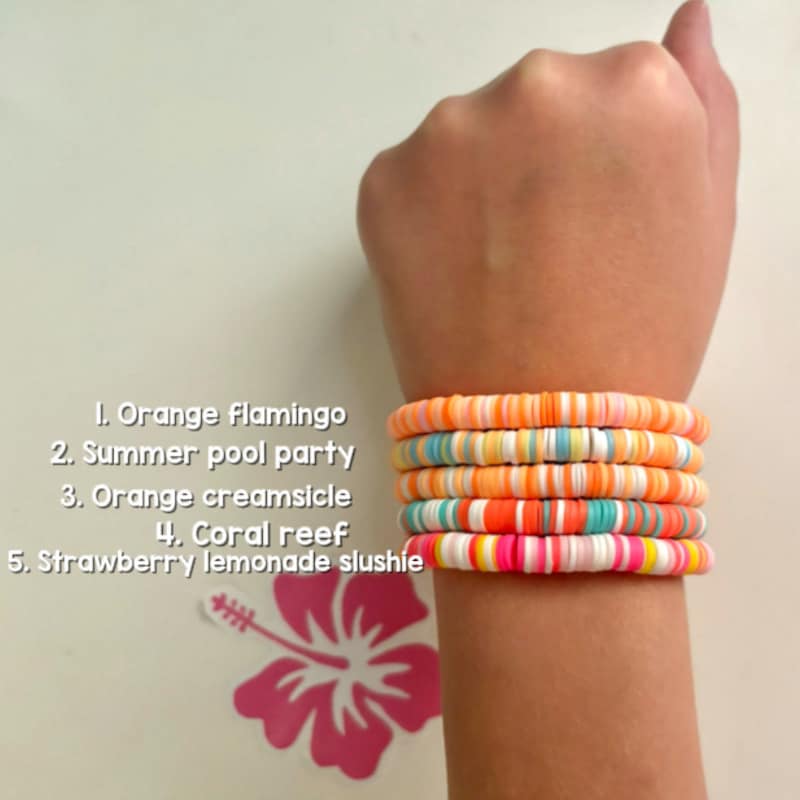 Clay Bead Lemonade Bracelet - Etsy