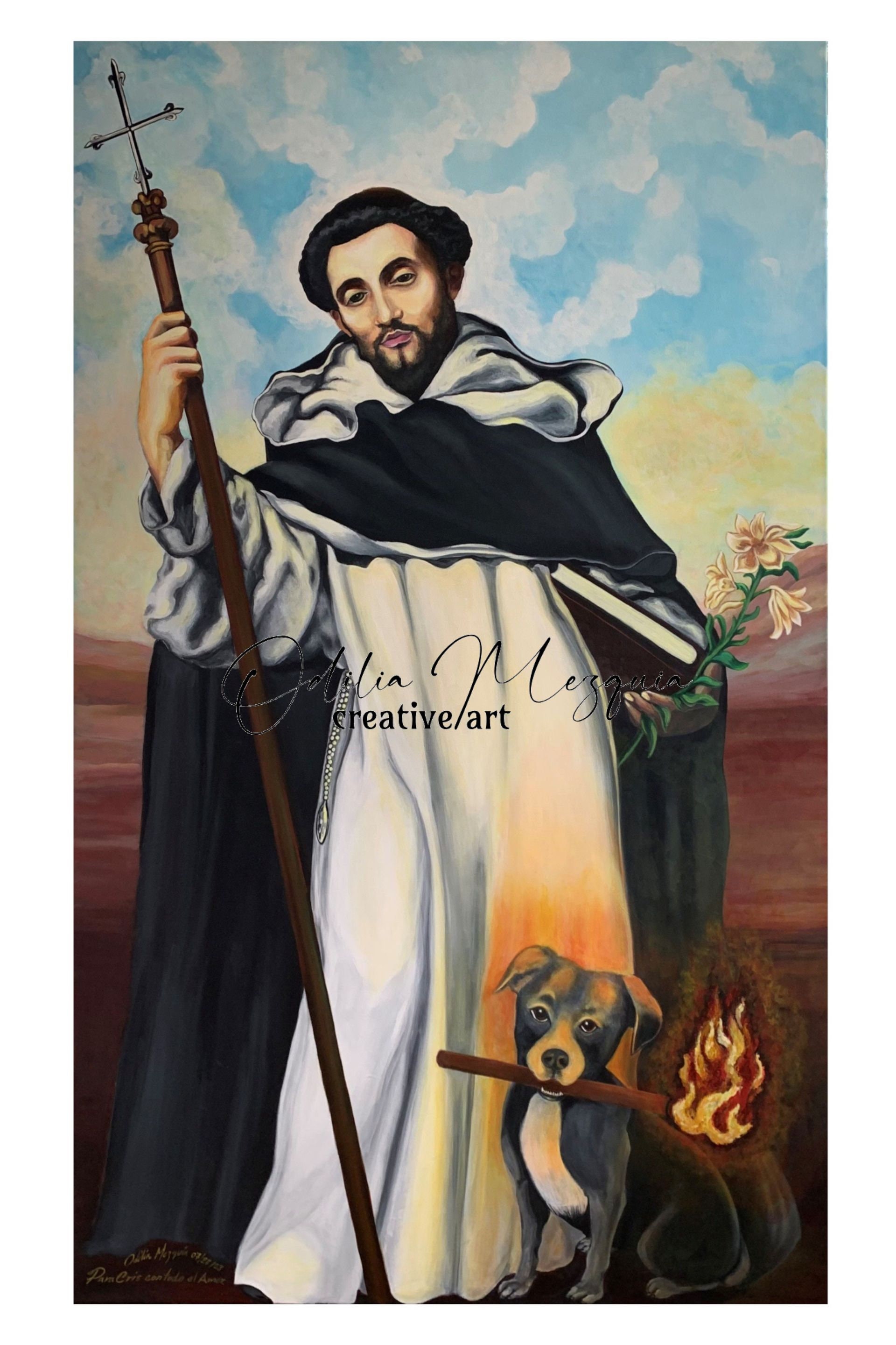 Saint Dominic Order, Crucifix, Cross, Dog, Roads, the Word of the Bible ...