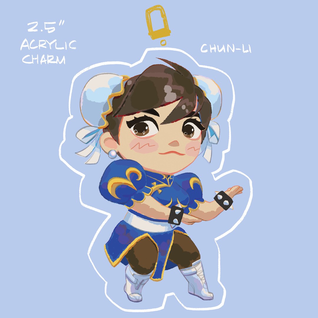 Street Fighter Chun-li 2.5 Acrylic Key Chain/charm - Etsy