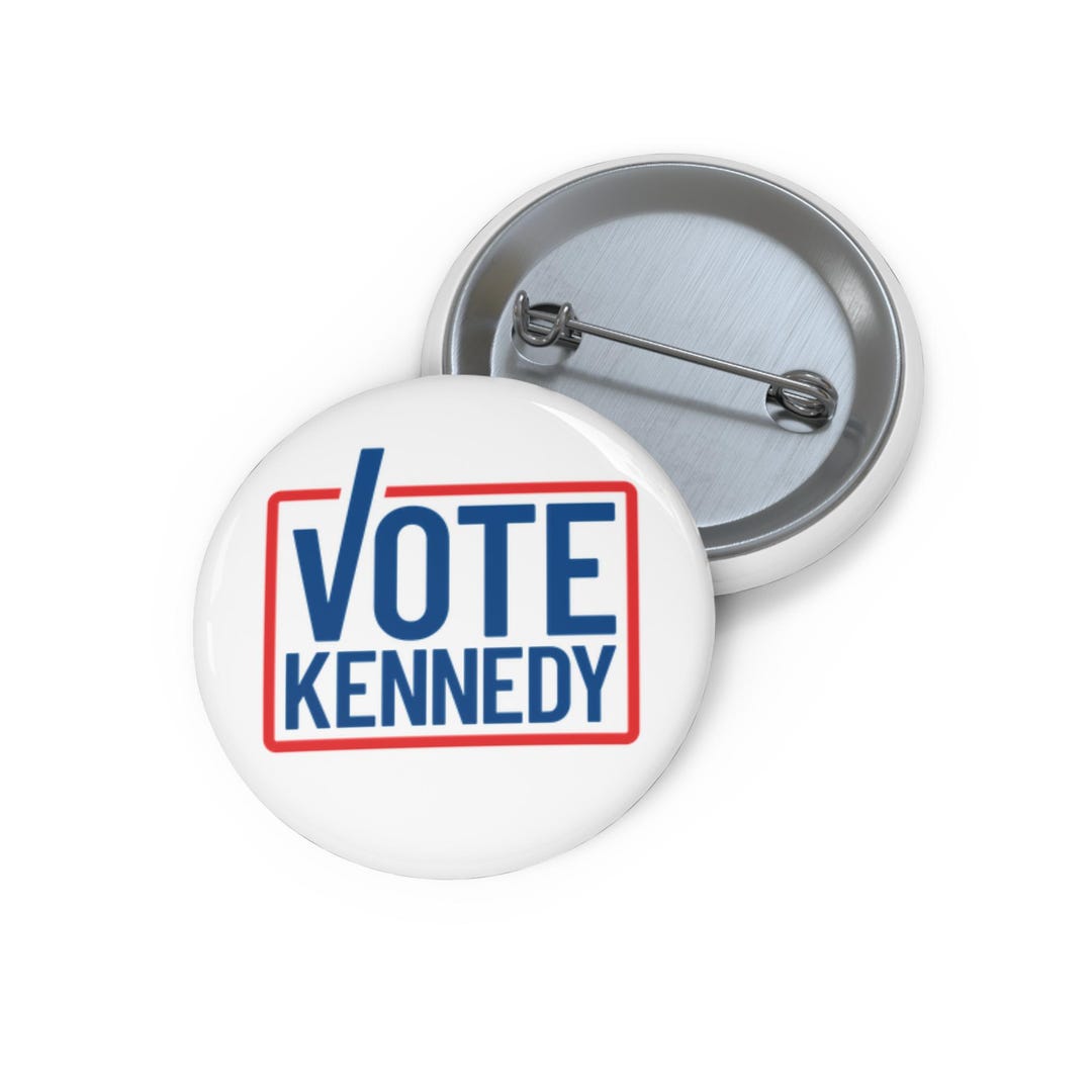 Robert F. Kennedy Jr. 'vote Kennedy' Button Pin red, White & Blue 2024 ...