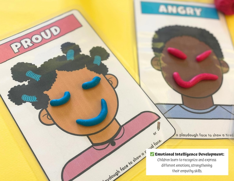 Printable Play-doh Emotion Mats – Feelings Activity for Preschool ...